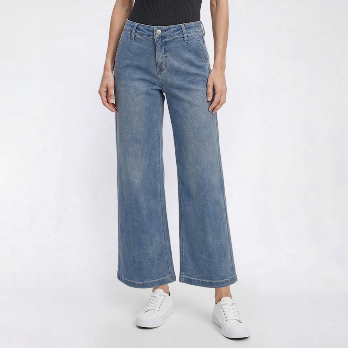 Click here for Womens Royalty Wide Leg Trouser Denim Jeans prices